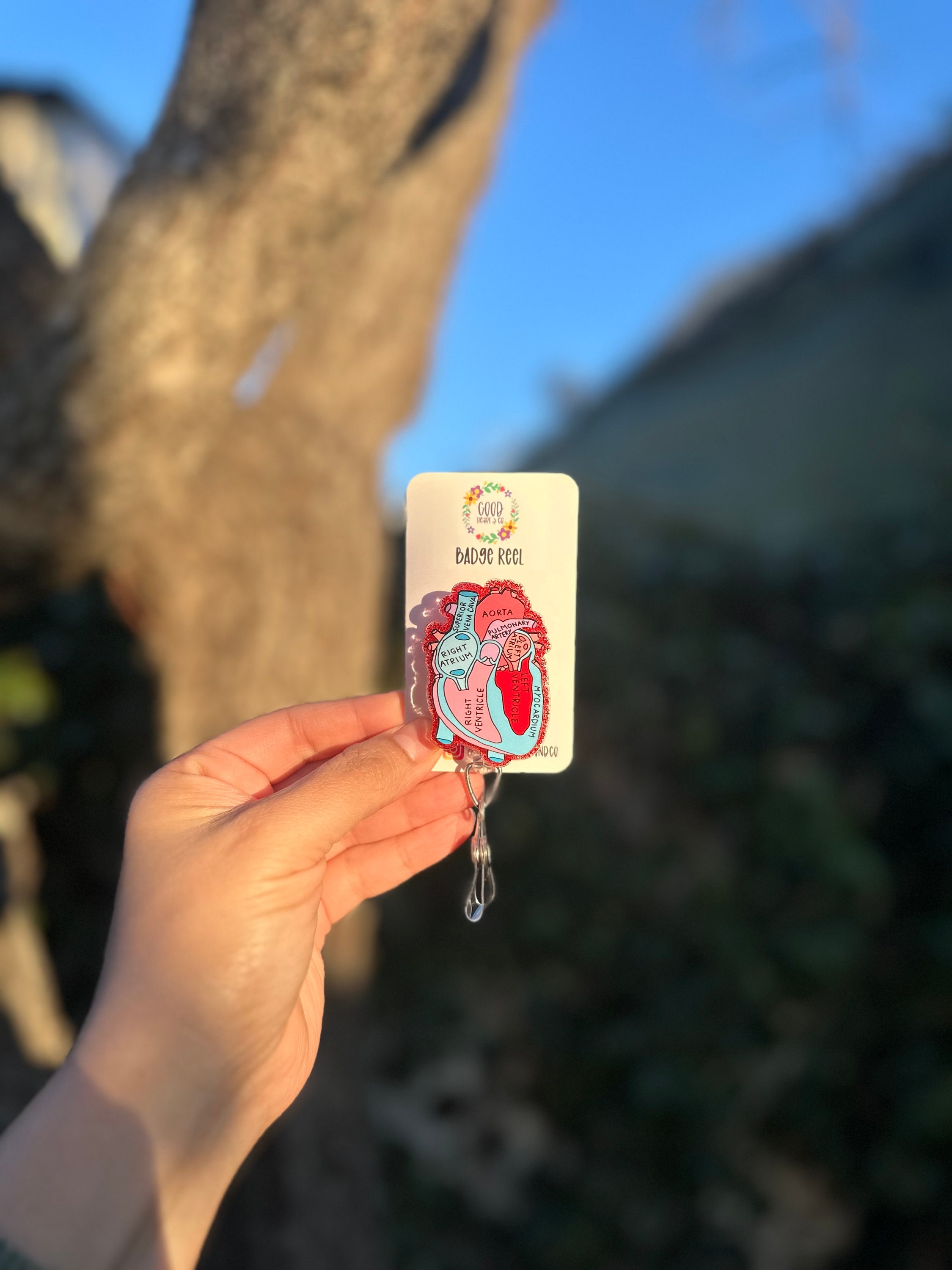 Cardiology Badge Reel, Heart Badge Reel, Corazón Badge Reel, Nurse ...