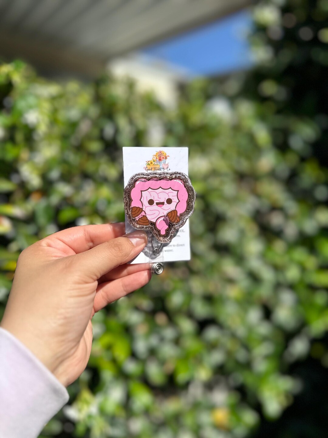 Intestines Shaker Badge Reel, Poop Badge Reel, Infectious Disease, 3D ...