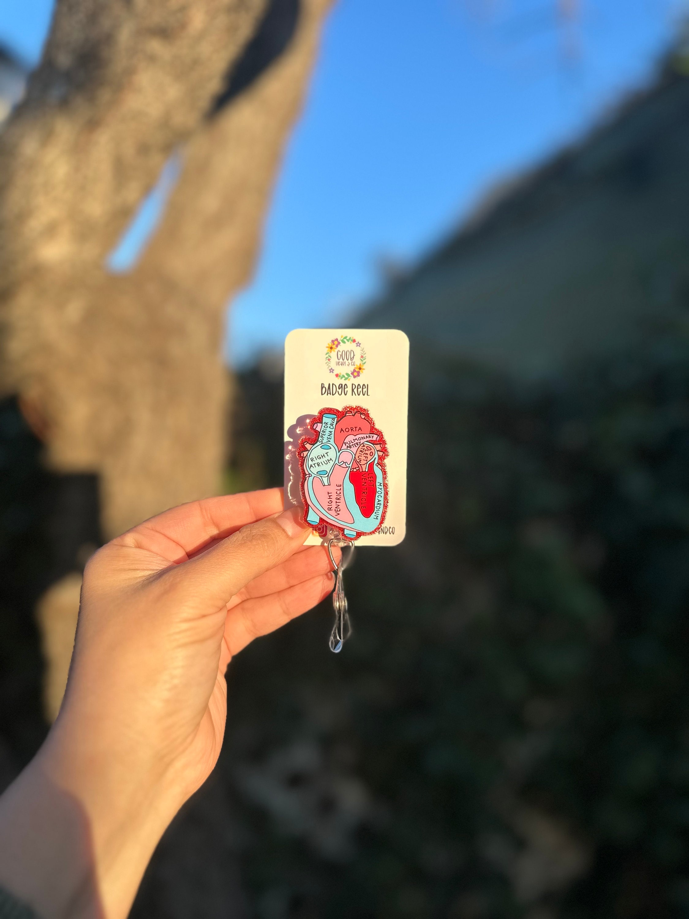 Cardiology Badge Reel, Heart Badge Reel, Corazón Badge Reel, Nurse ...