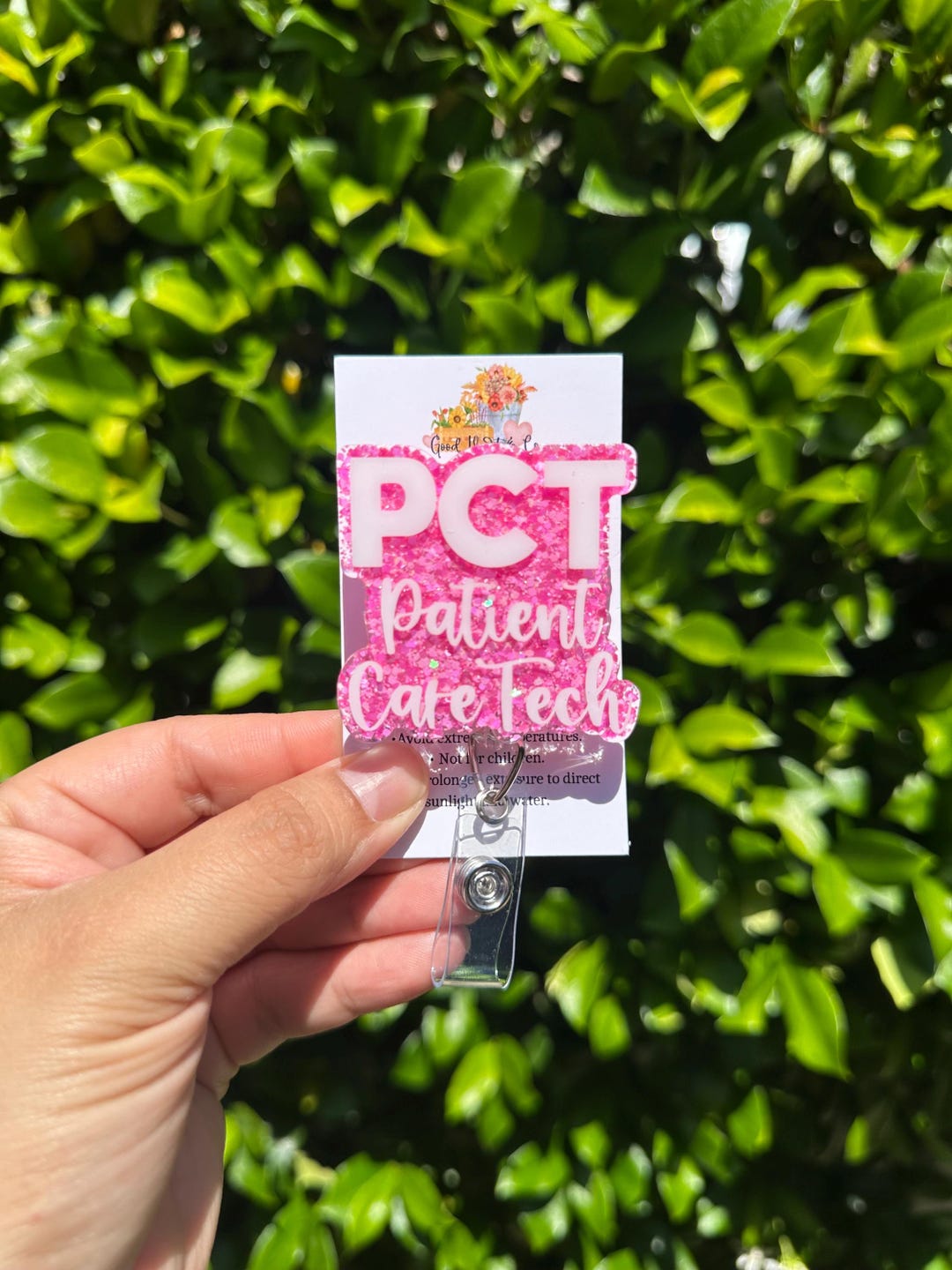 PCT Badge Reel, Patient Care Tech, Hospital Badge Reel, Retractable ...