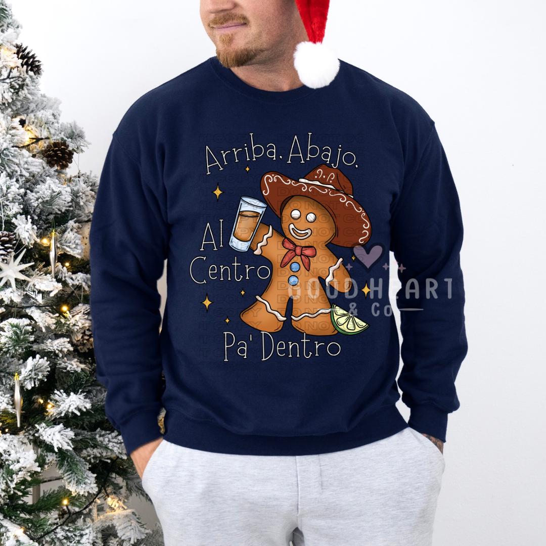 Gildan Sweater, Gingerbread Sweater, Christmas Crewneck, Arriba Abajo ...