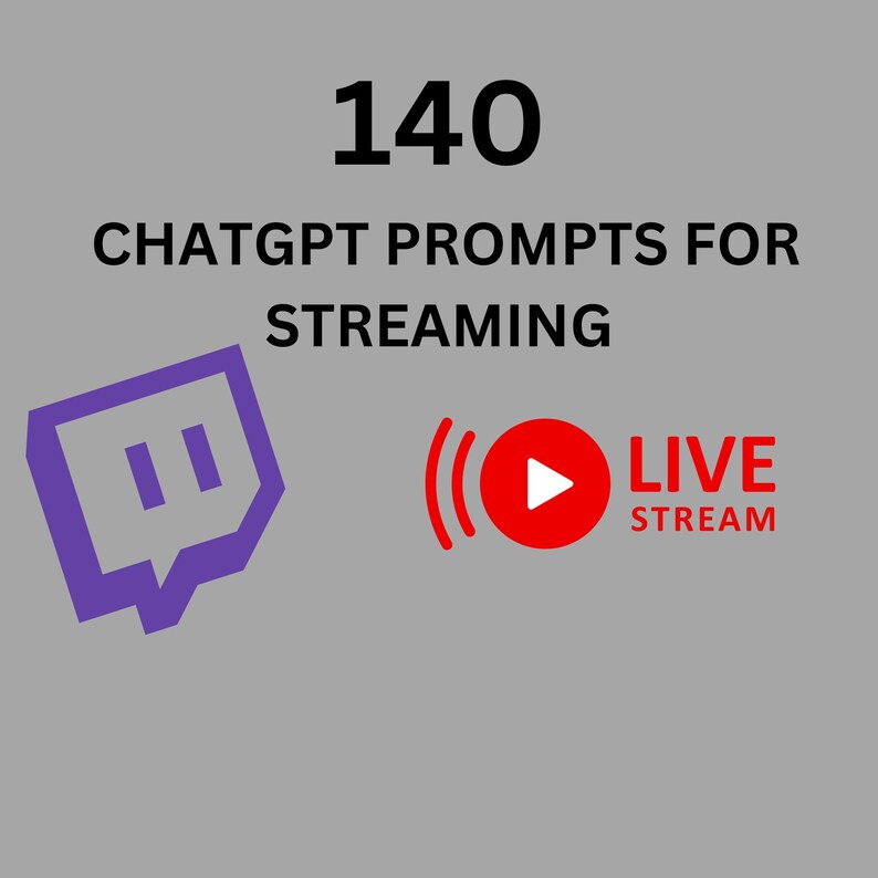 Chatgpt Prompts for Streaming - Etsy