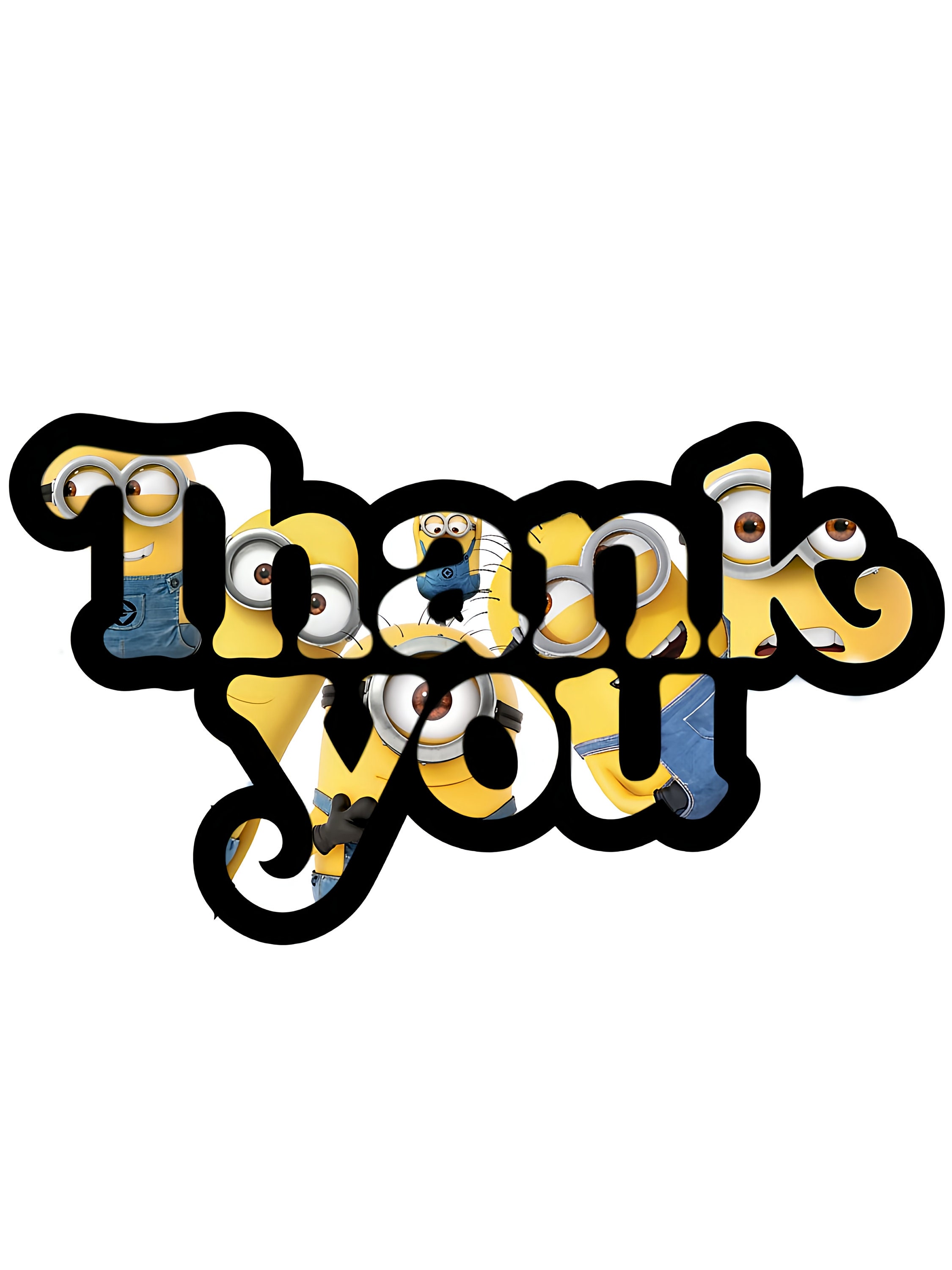 Minion Png Thank You Stickers Minion Image Digital Download Svg Minion ...