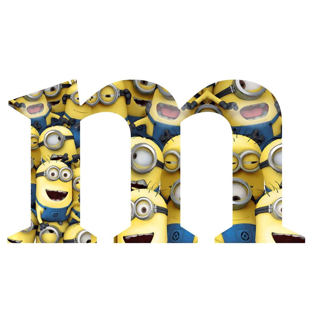 M Letter Printable M Letter Cute Minions Art Work Image Digital ...