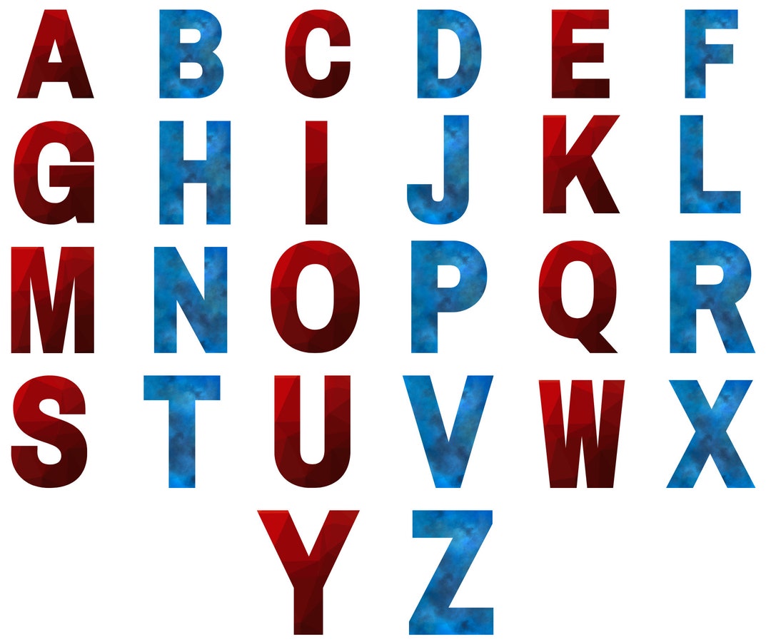 A to Z All Alphabet JPG, Png ,pdf & SVG, Printable Digital Instant ...