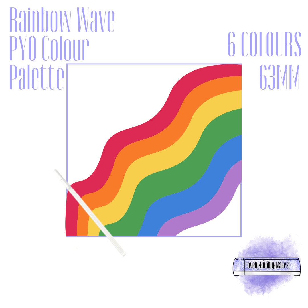 PYO Cookie Edible Rainbow Wave Icing Palette - Paint Your Own - Etsy