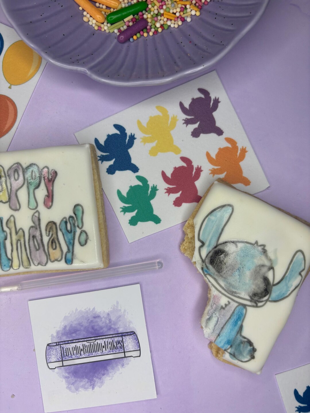 Lilo, Stitch and Angel Themed PYO Edible Paint Palettes - Edible Icing ...