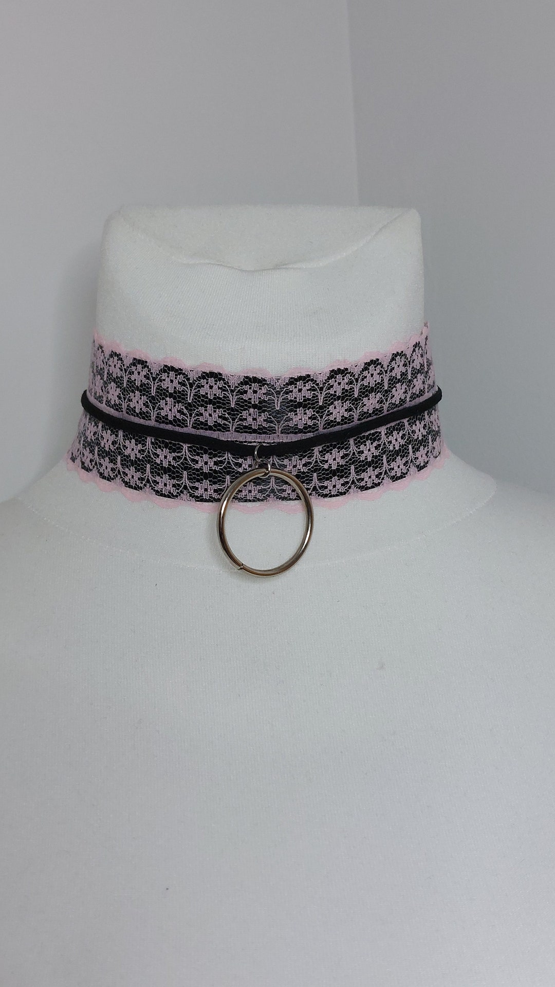 Barbie Goth Choker Gothic Barbie Choker Lace Choker Pink Choker - Etsy