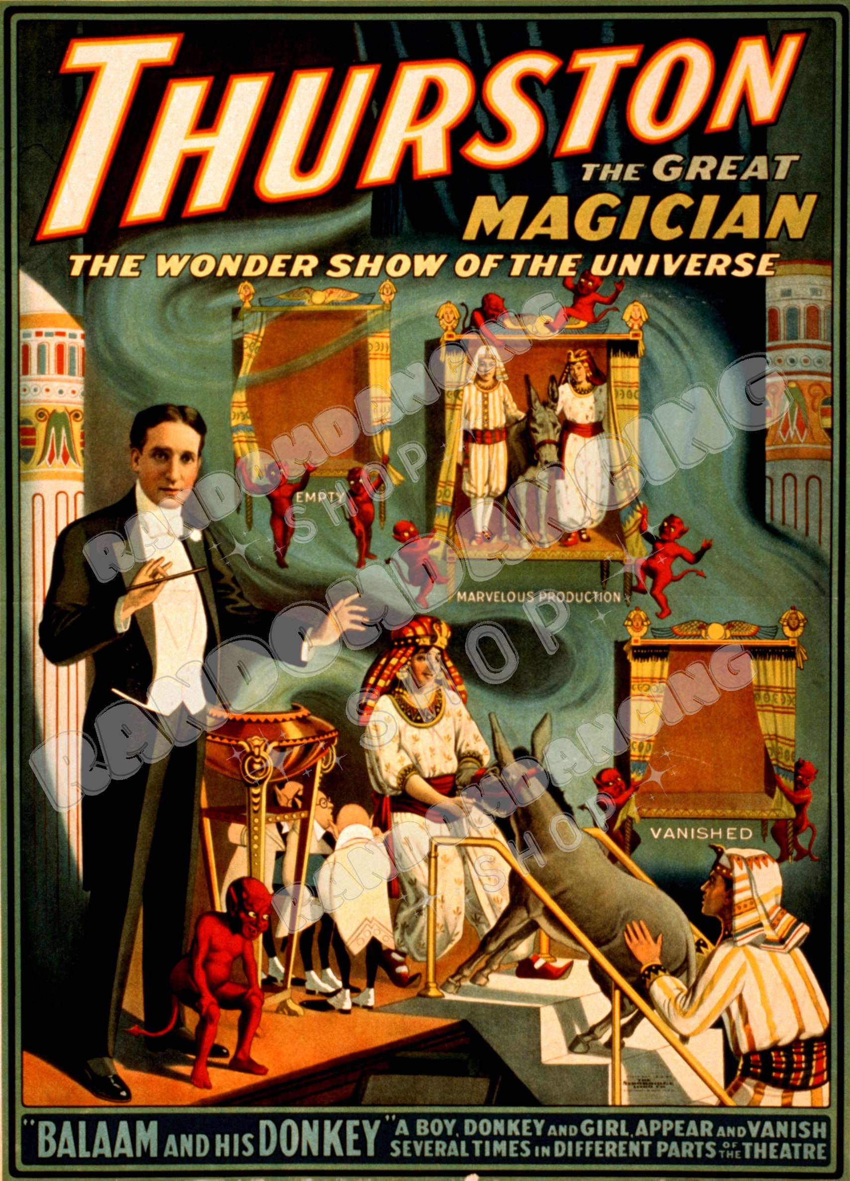 Vintage Magician Poster High-quality Digital Downloads - Instant Art ...