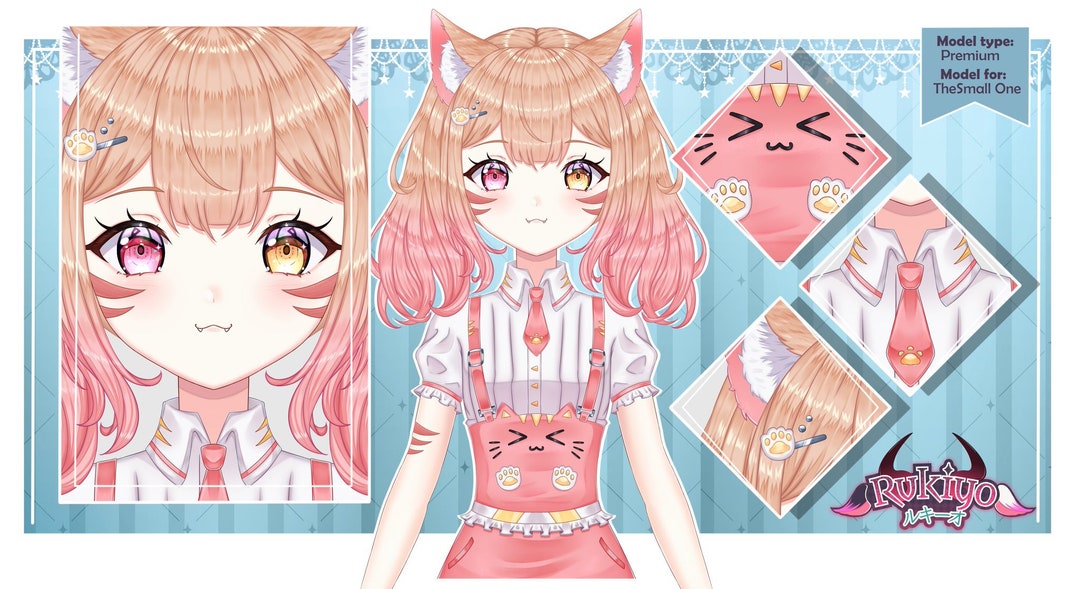 Premade Kawaii Neko Vtuber Model Full Ownership Only Selling 1 - Etsy