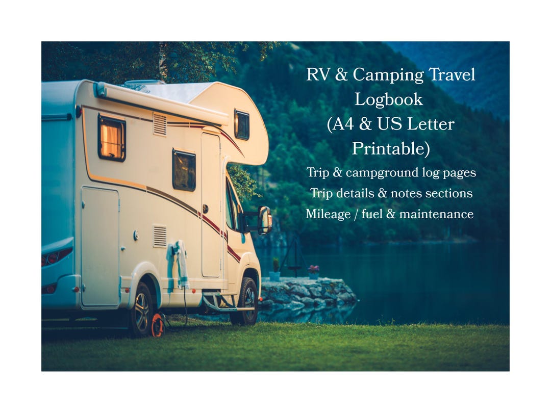 RV & Camping Travel Logbook (A4 and US Letter Printable) - Etsy
