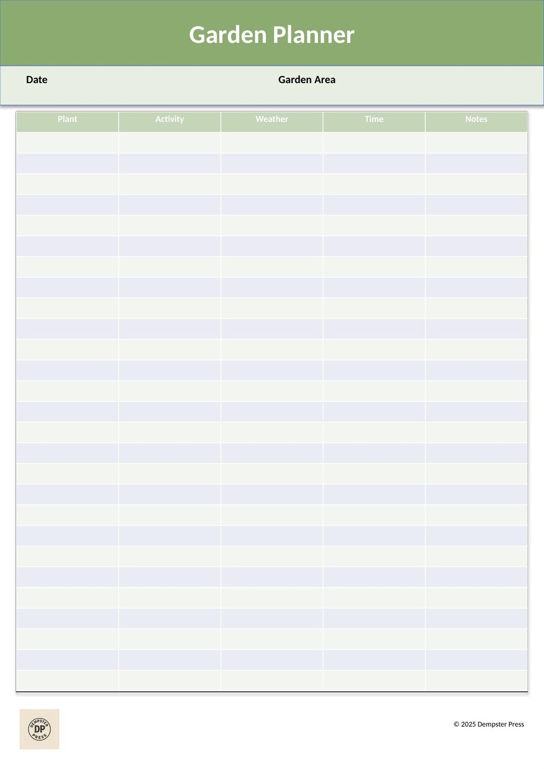 Garden Planner – Logbook – Printable – A4 – Download - Etsy