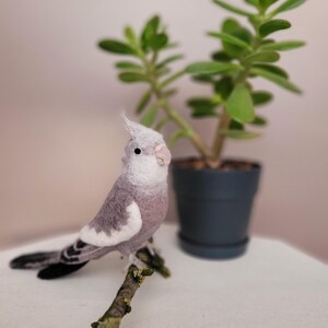 Handmade Felt Cockatiel Bird | Realistic Felt Bird Ornament ...