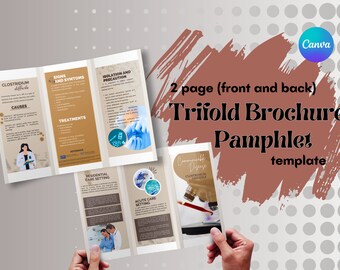 Pamphlet Template Custom Brochure Digital Design | Brochure Trifold ...
