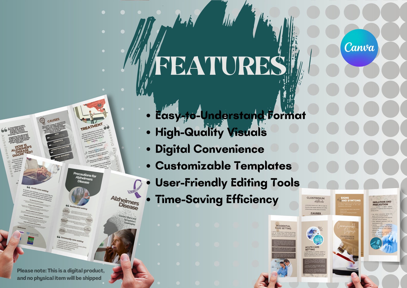 Pamphlet Template Custom Brochure Digital Design | Brochure Trifold ...