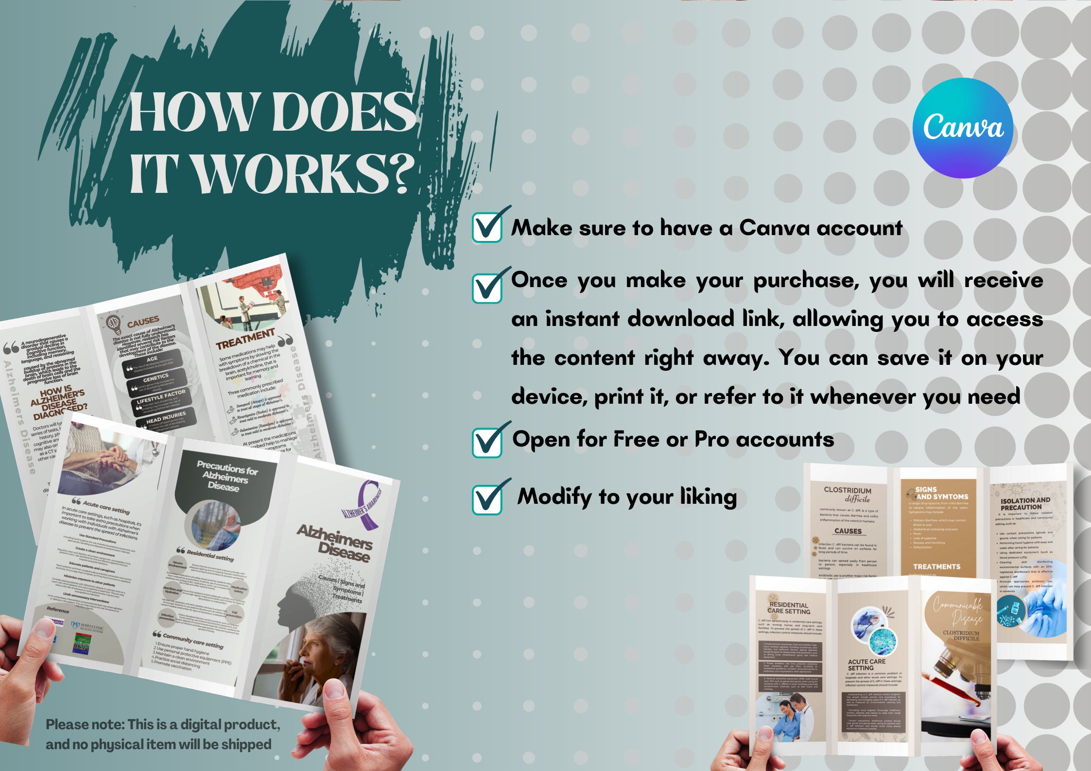 Pamphlet Template Custom Brochure Digital Design | Brochure Trifold ...