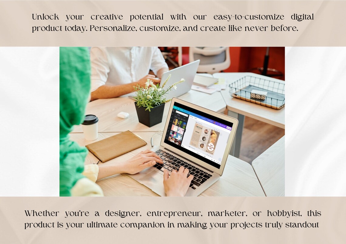 Minimalist Modern Spa Trifold Brochure Editable Template 11x8.5in ...