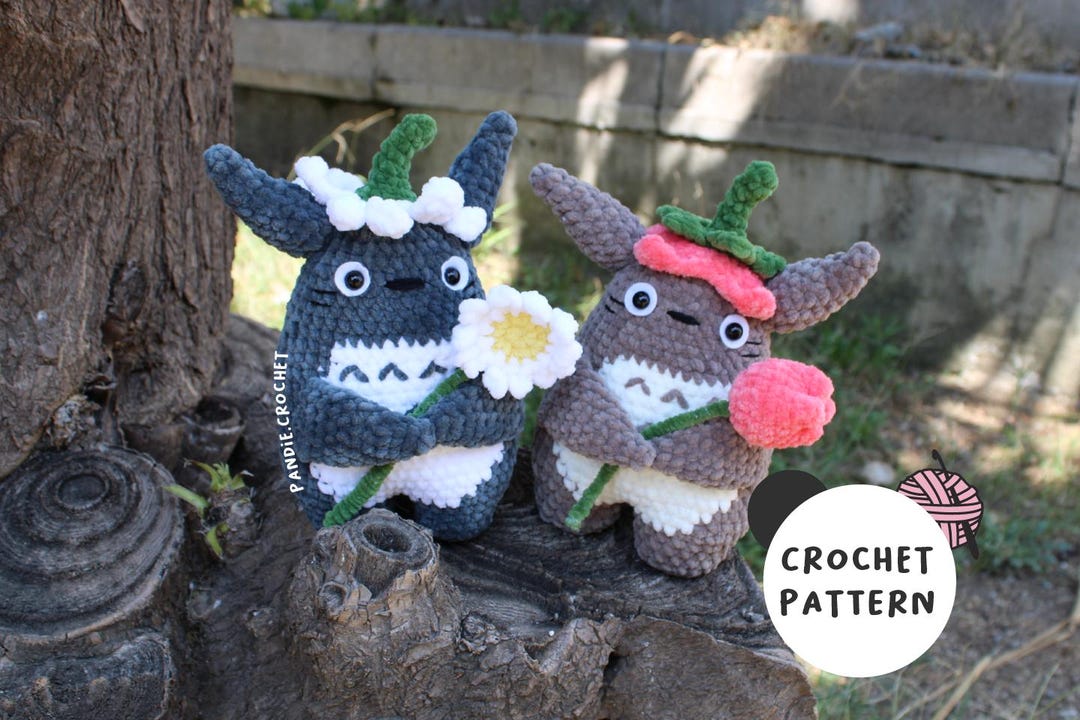 Totoro 2-1 Crochet Pattern, Totoro, Tulip Totoro, Daisy Totoro ...