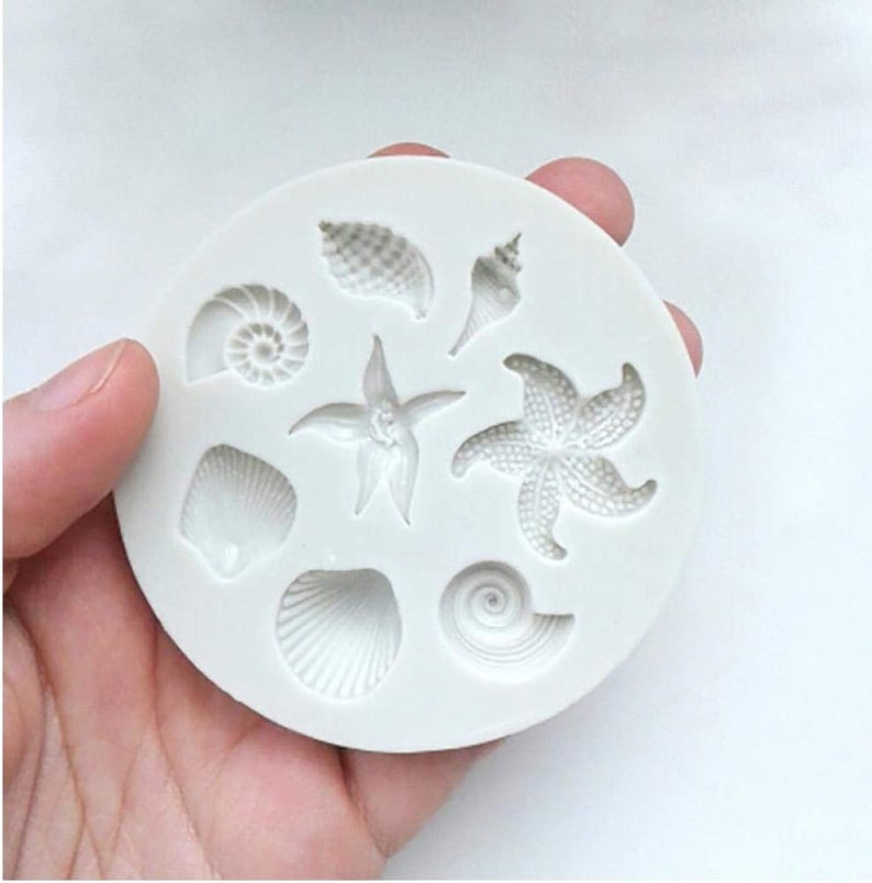 Sea Shell Cake Decorations, Beach Conch Silicone Fondant Moulds ...