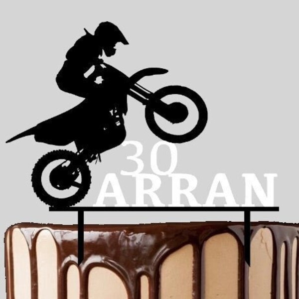 Motocross Cake Topper - Etsy Australia
