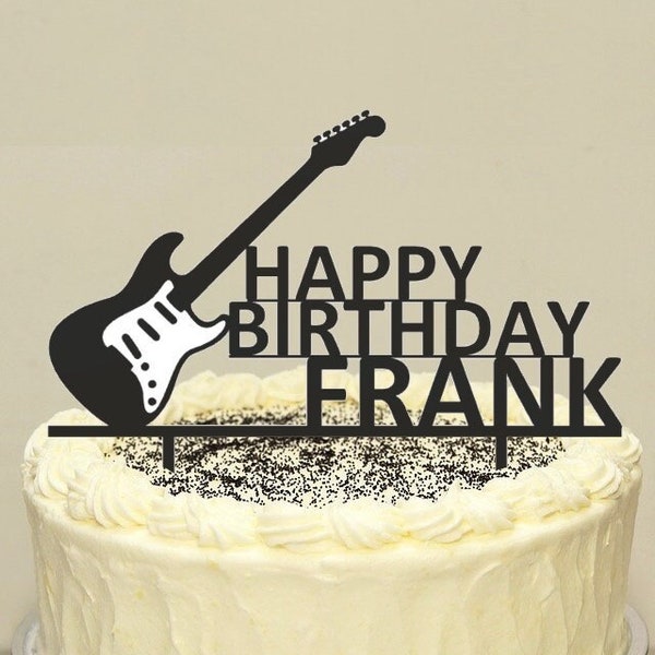 Guitar Cake Topper - Etsy