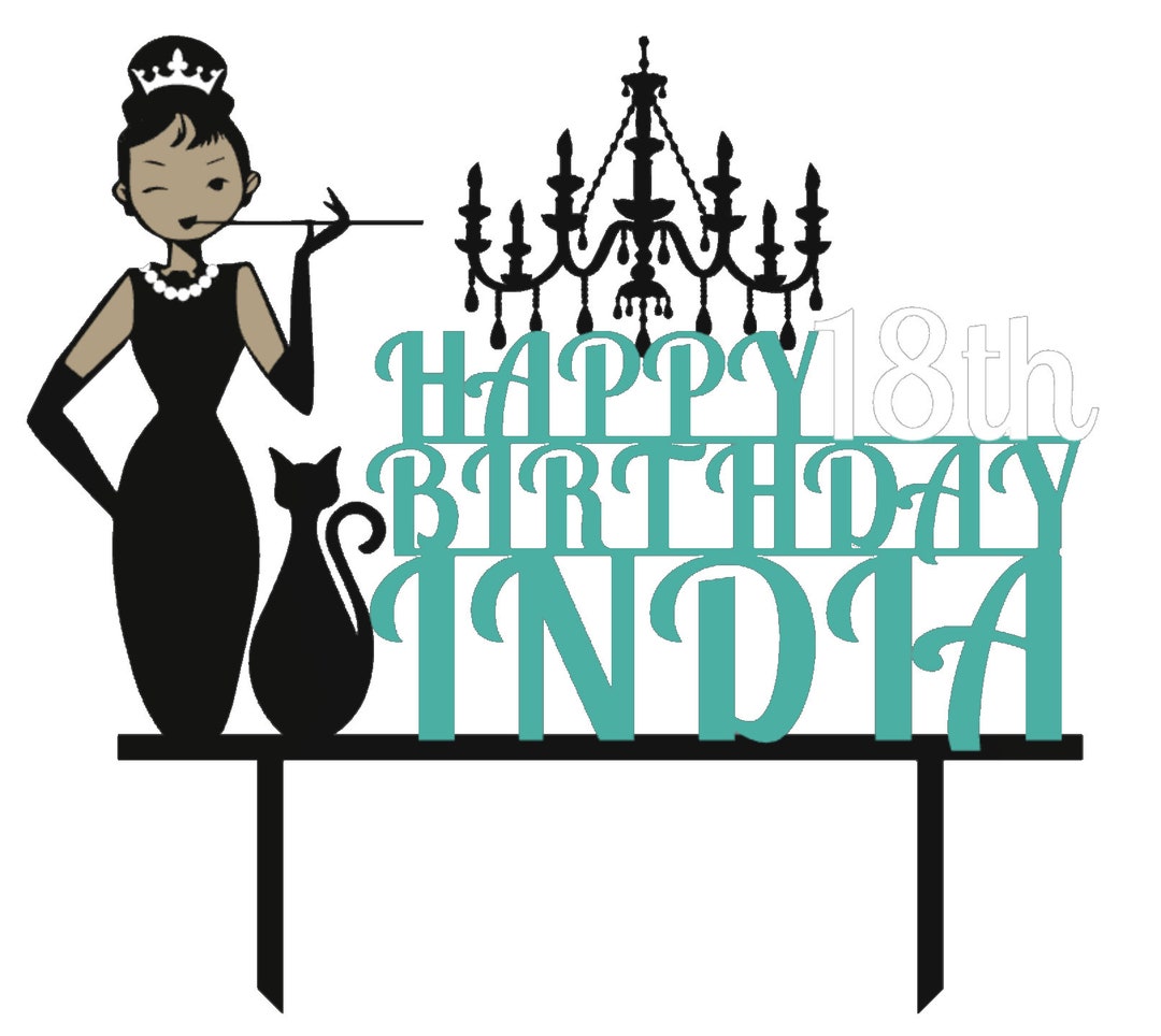 Breakfast at Tiffany's ANY COLOUR Personalised Custom PLASTIC Cake ...