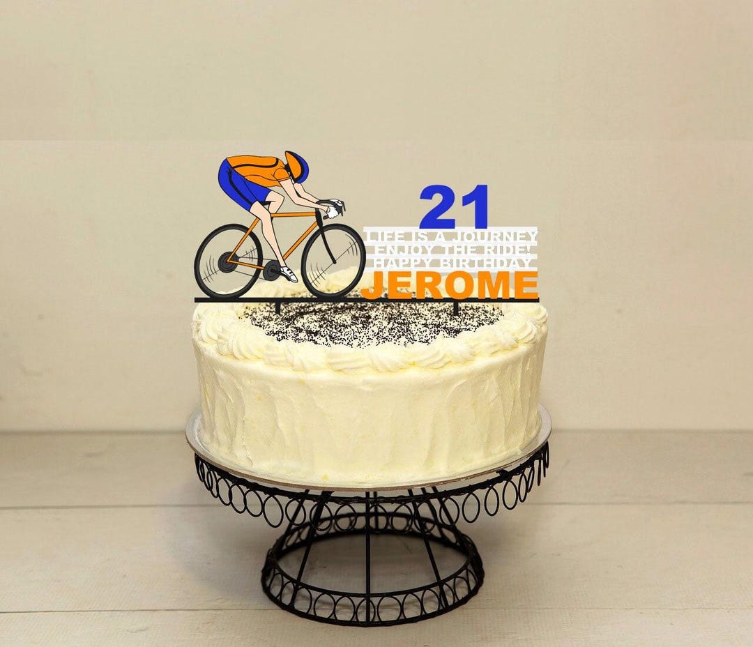 Customisable Plastic Cake Topper for Road Racing and Cycling ...