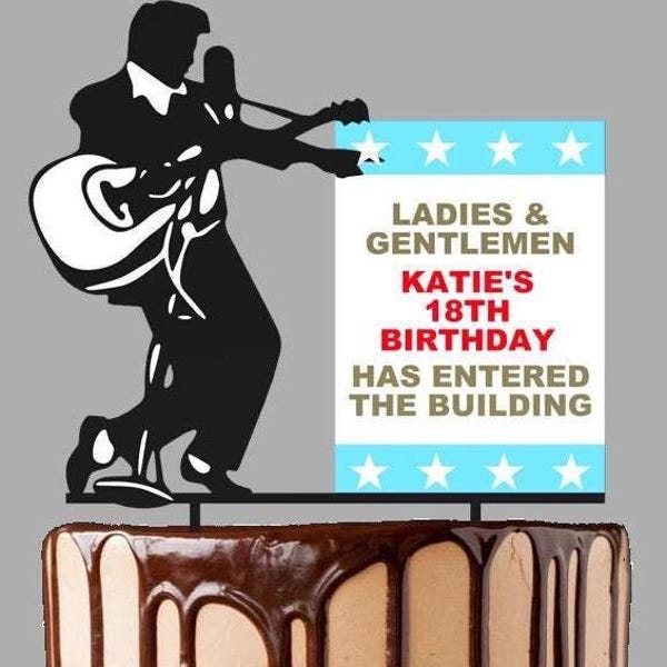 Elvis Cake Topper - Etsy