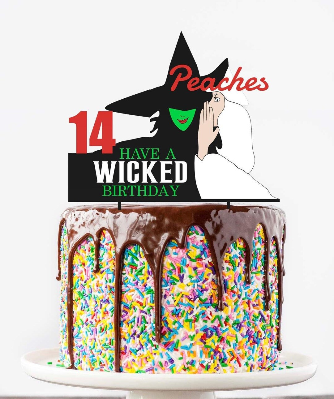 Personalised WKD Wiz of Oz Cake Topper - Custom Name, Age & Colour ...
