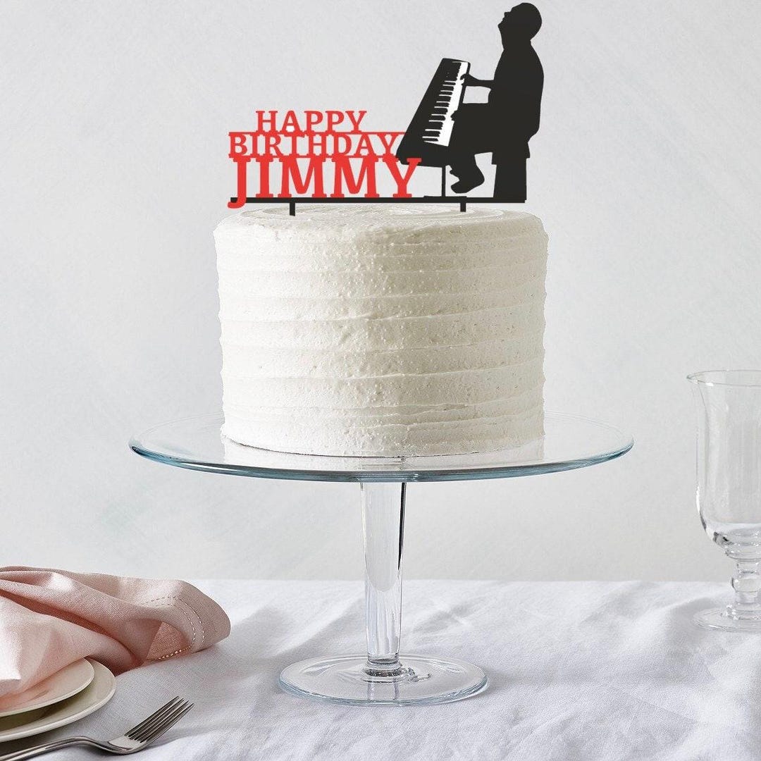 Music Keyboard ANY COLOUR Personalised Custom PLASTIC Cake Topper - Etsy