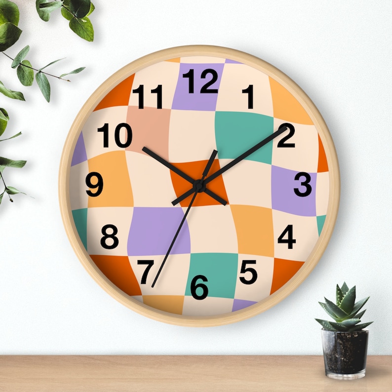 Retro Style Wall Clock: Groovy Home Decor Timepiece - Etsy