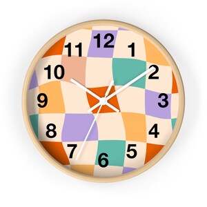 Retro Style Wall Clock: Groovy Home Decor Timepiece - Etsy