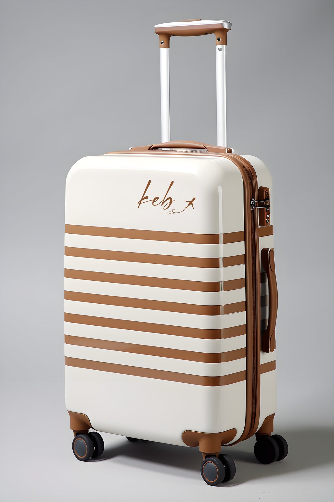 Personalized Luggage Monogram Sticker With Airplane, Travel Sticker or ...