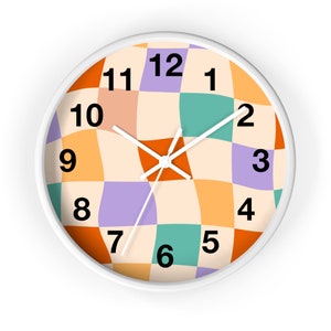 Retro Style Wall Clock: Groovy Home Decor Timepiece - Etsy