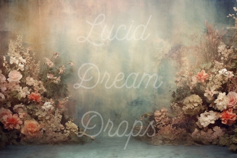 6 Fine Art Floral Digital Backdrops Wedding Floral Backdrops - Etsy