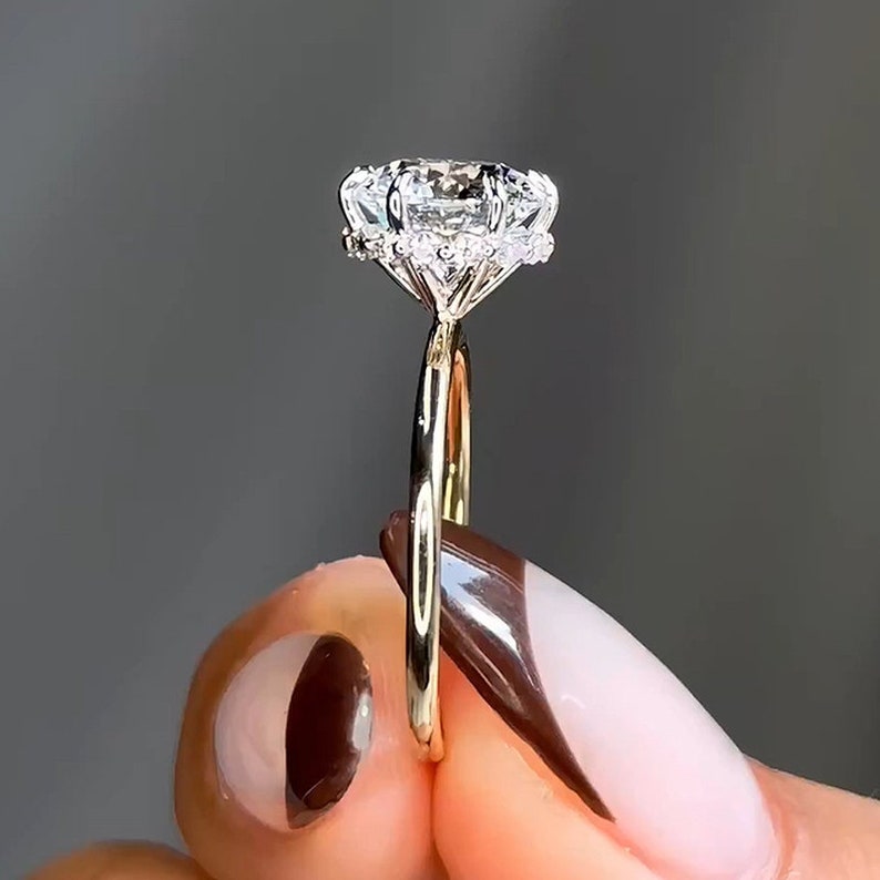 Beautiful Moissanite Ring 925 Sterling Silver Unique Heart Cut ...