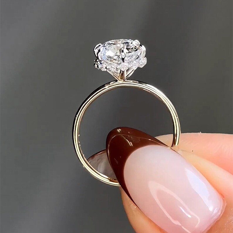 Beautiful Moissanite Ring 925 Sterling Silver Unique Heart Cut ...