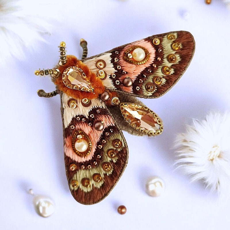 Moth Brooch - Etsy