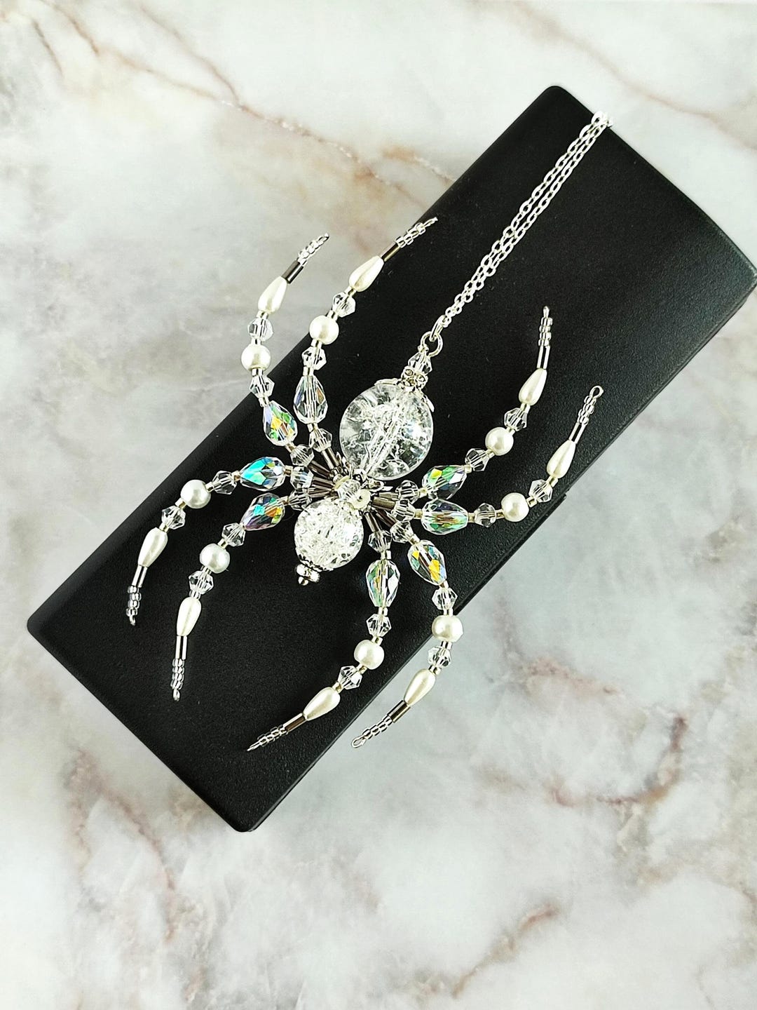 Crystal Spider Christmas Hanging Decoration: Iridescent Holiday Home ...