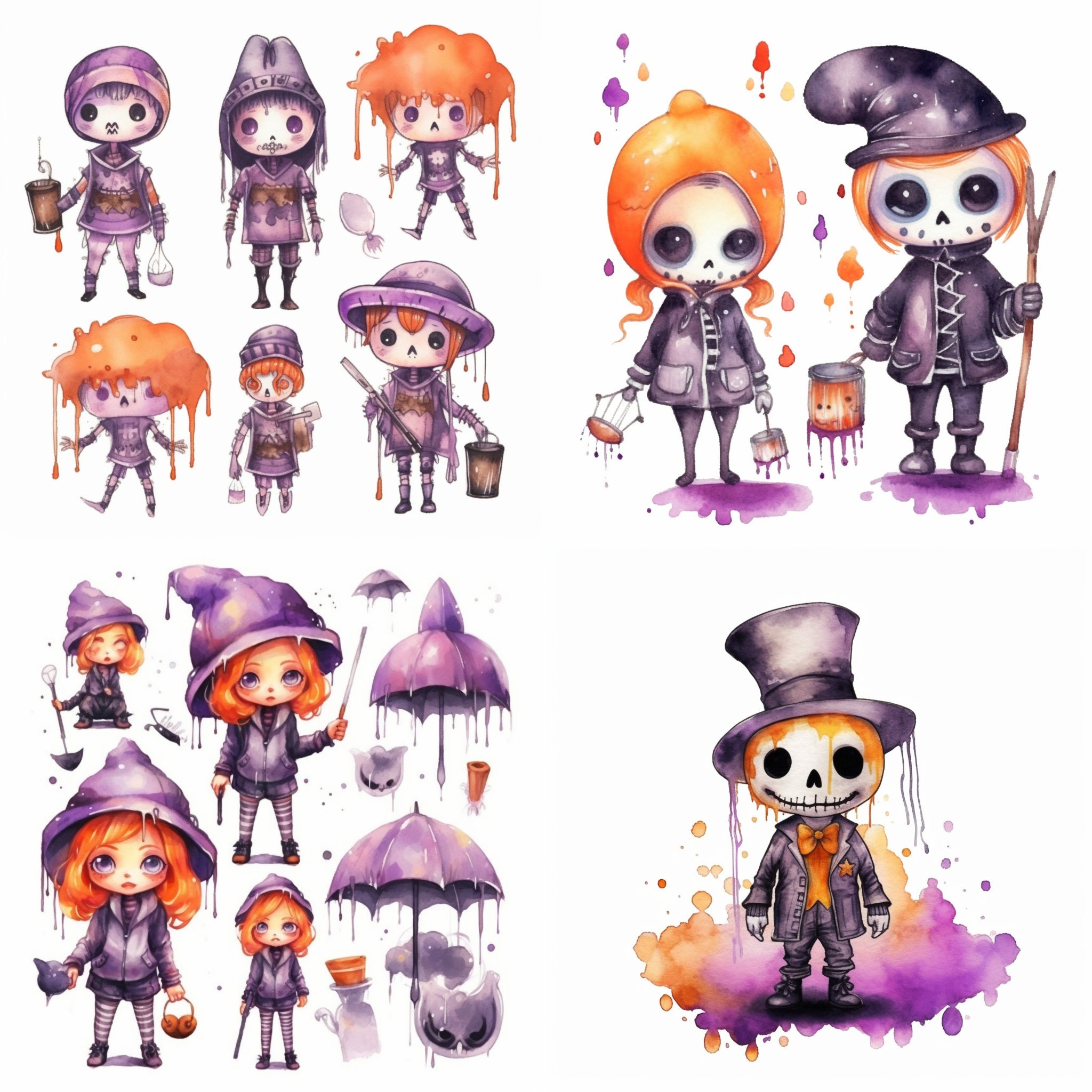 Midjourney Prompts for Halloween Clipart/ AI Autumn Arts Midjourney ...
