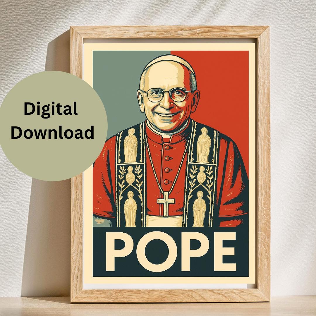 Pope Leo XIV Digital Art Print – Catholic Wall Art, Prayer Portrait ...