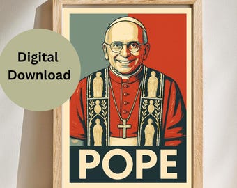Pope Leo XIV Digital Art Print – Catholic Wall Art, Prayer Portrait ...