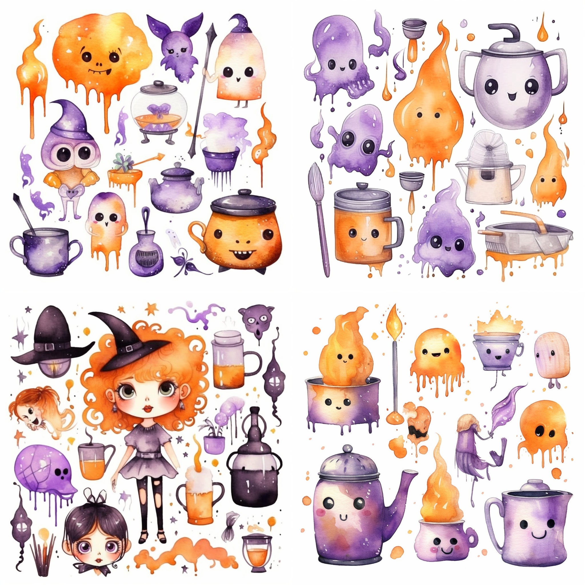 Midjourney Prompts for Halloween Clipart/ AI Autumn Arts Midjourney ...