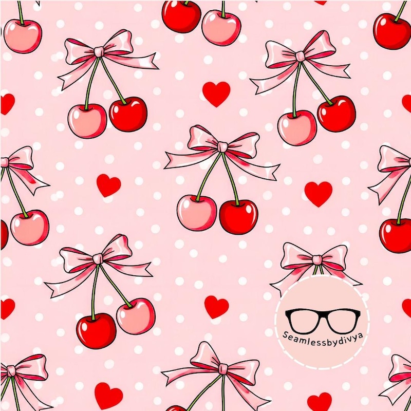 Cherry Bow Wallpaper - Etsy