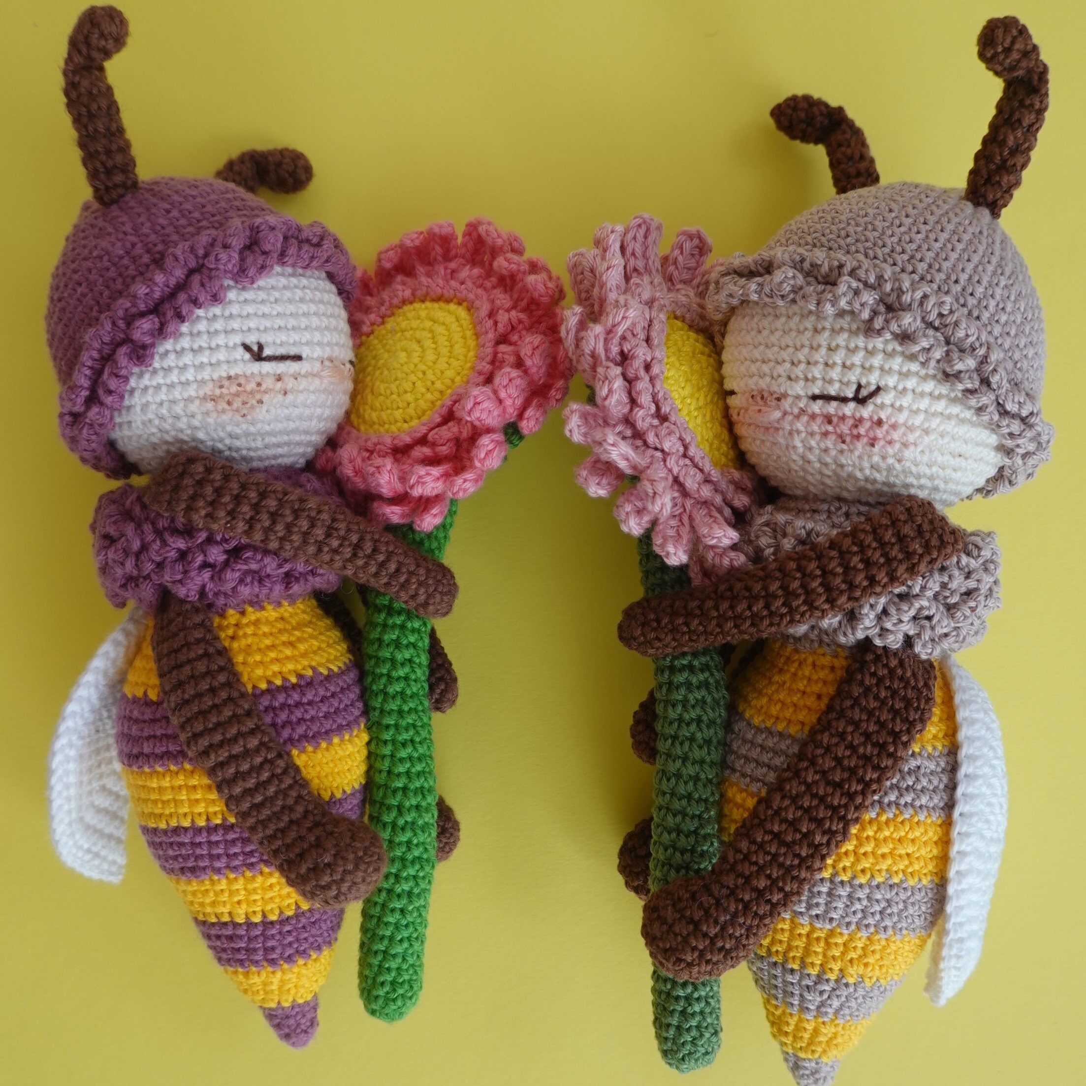 Nina the Sleepy Bee, Crotchet Pattern - Etsy
