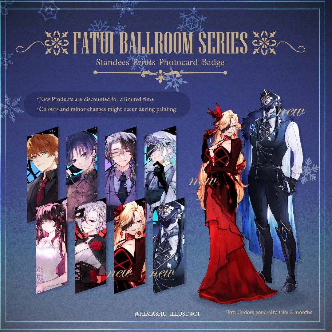 INSTOCKS Capitano Signora Fatui Harbingers Prints Standee Badge - Etsy