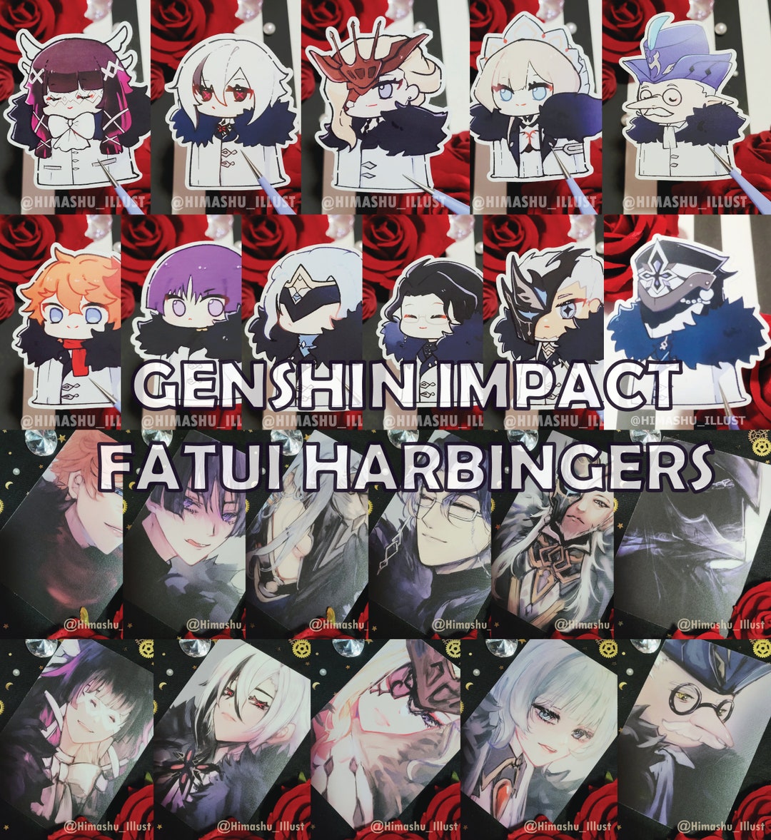 Genshin Impact Fatui Harbingers Fanmerch Fanart Stickers Prints - Etsy