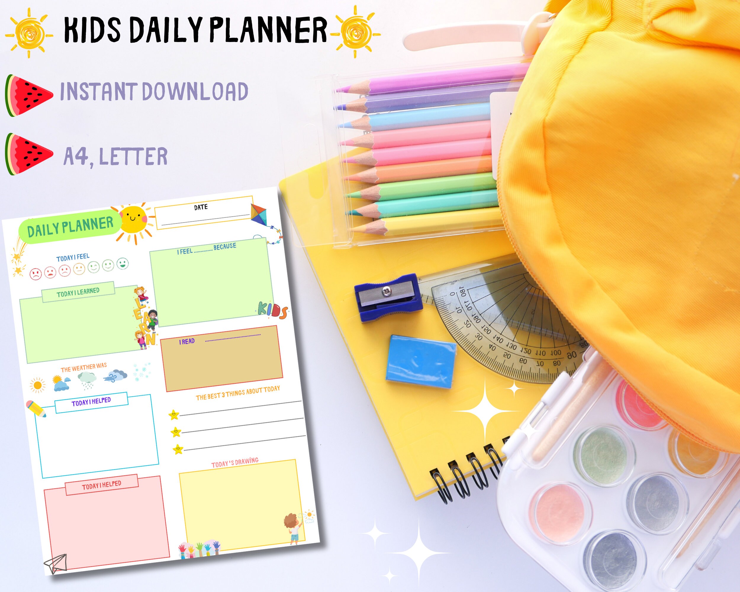 Kids Daily Journal Printable Journal for Kids Diary for Children Kids ...