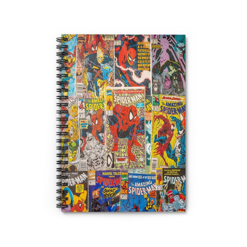 Spiderman Marvel Comics Vintage Comic Book Spiral Notebook - Ruled Line ...