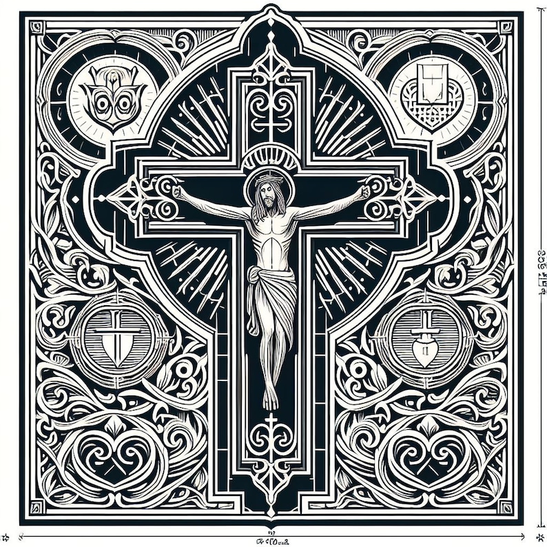 3 Elegant DXF Jesus Cross Laser Cut File Vector File for Laser Cutting ...